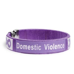 Fundraising For A Cause 25 Pack Domestic Violence Awareness Purple Ribbon Bracelets