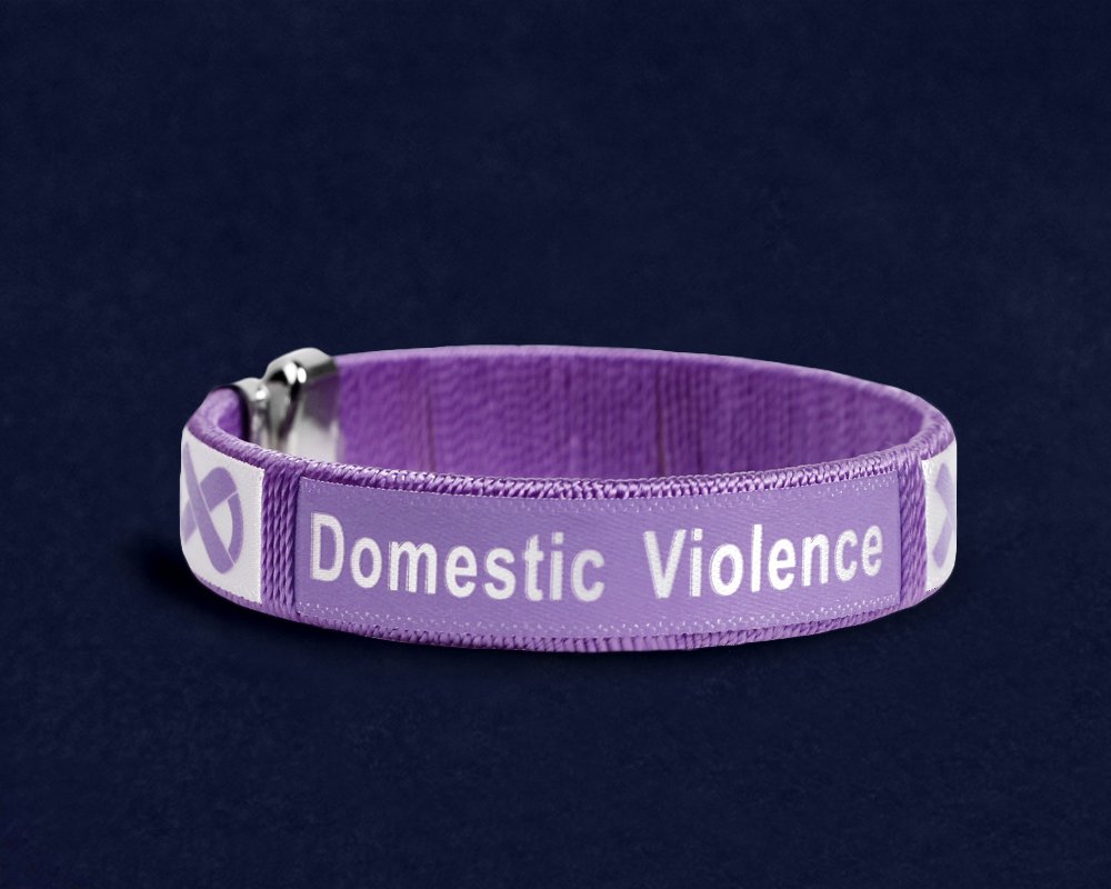 Fundraising For A Cause 25 Pack Domestic Violence Awareness Purple Ribbon Bracelets