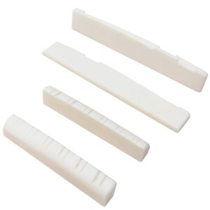 2 sets 12-string guitar bridge saddle and nut,real bone parts for acoustic guitar replacement