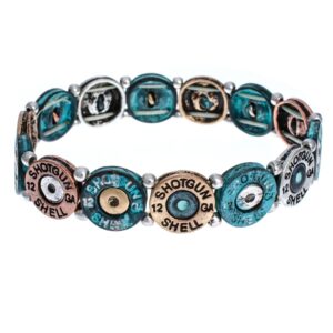 pammyj western shotgun shell stretch bracelet patina finish