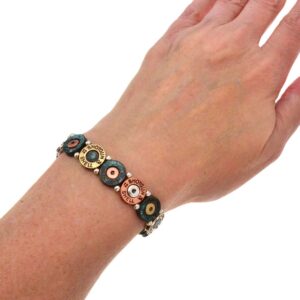 PammyJ Western Shotgun Shell Stretch Bracelet Patina Finish