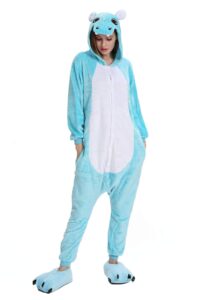 longten adult animal pajamas halloween christmas cosplay costume onesies homewear nightclothes sleepwear unisex (no shoes) (xl (height:178-195cm/69.8-76.8"), blue hippo)