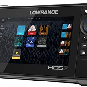 Lowrance HDS-7 LIVE - 7-inch Fish Finder with Active Imaging 3 In 1 Transducer with Smartphone Integration, Live Sonar Compatible, Preloaded C-MAP US Enhanced Mappin