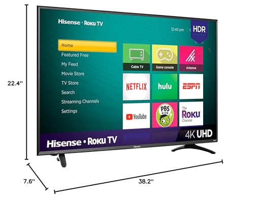 Hisense 43R7E 43-inch 4K Ultra HD Roku Smart LED TV HDR (2019)