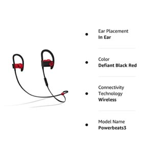 beats Powerbeats3 Wireless Ear-Hook Headphones Decade Collection Black/Red MRQ92 (Renewed)