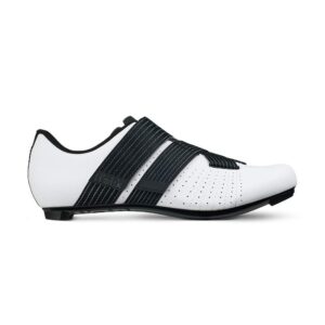 fizik mens tempo powerstrap cycling footwear, white/black, 11.5 us