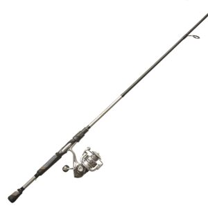 quantum throttle spinning combo, 10, 5.3:1 gear ratio, 5' length 2pc, 2-6 lb line rate, fast action, ambidextrous, th10502ula.ns3