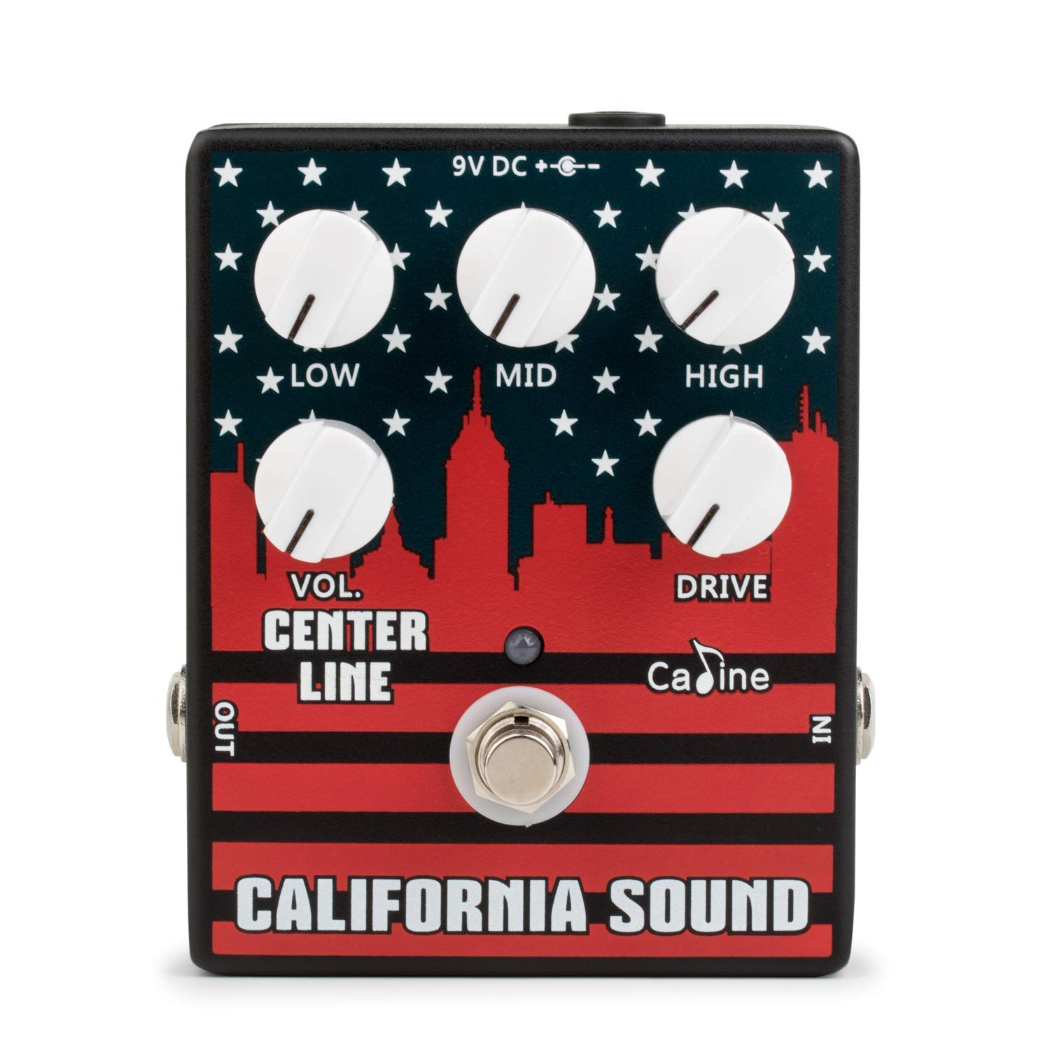 Caline Guitar Effect Pedal California Sound Vintage Guitar Distortion Effects 3-Band EQ Guitar Pedal Metal True Bypass CP-57