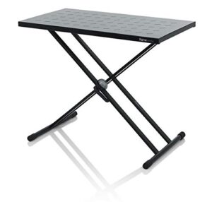 gator frameworks utility table top and x style keyboard stand set; 32" x 18" surface (gfw-utl-xstdtbltopset),black