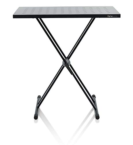 Gator Frameworks Utility Table Top and X Style Keyboard Stand Set; 32" x 18" Surface (GFW-UTL-XSTDTBLTOPSET),Black