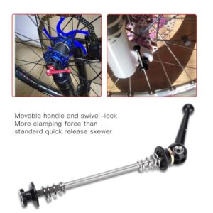 VGEBY Quick Release Bike Skewer, 74/100/130/135mm Alloy Wheel Hub Skewer for Mountain Road (Black 130mm) and Spare Parts