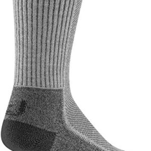 Wigwam Cool Lite Hiker Crew Socks, Gray/Charcoal - Large