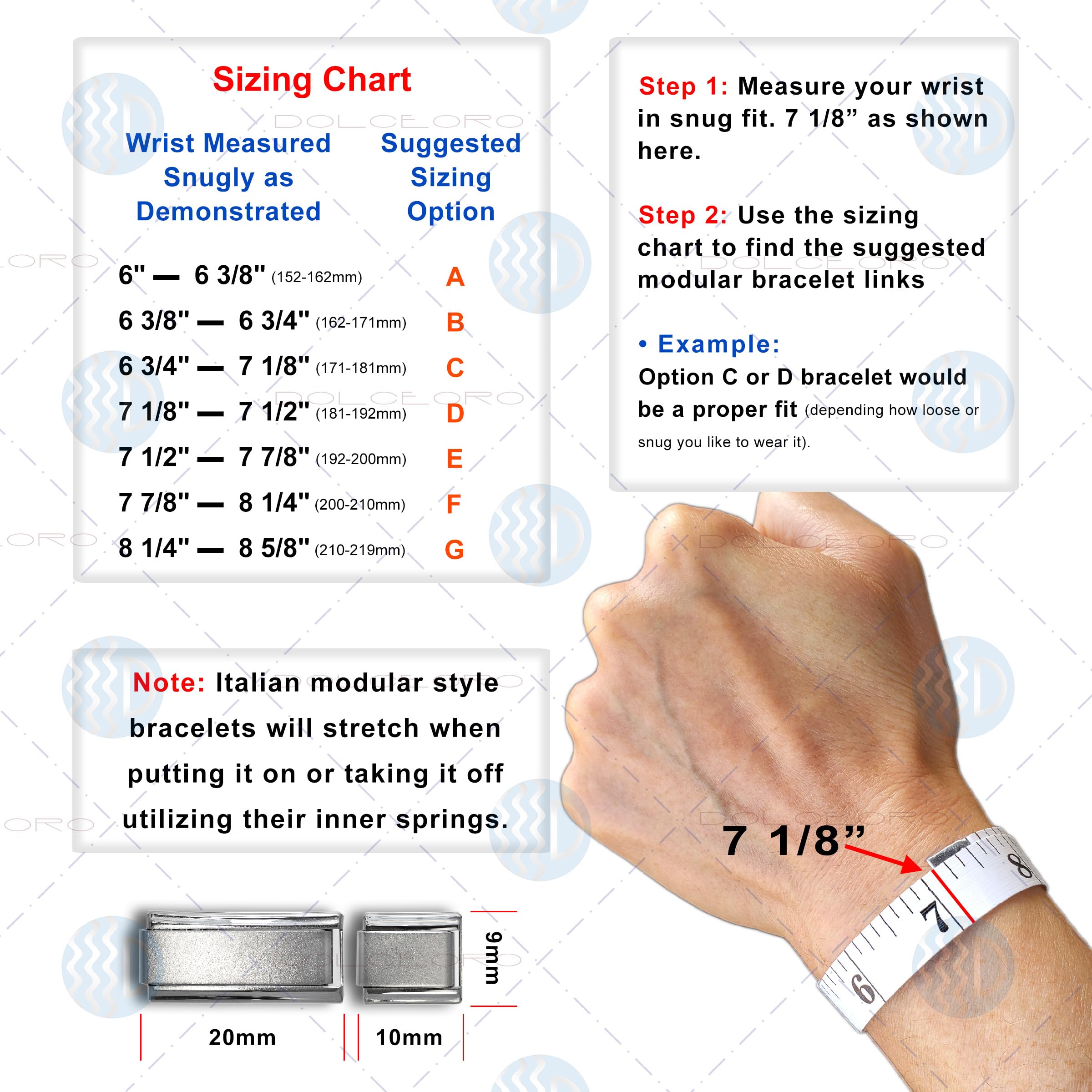 Dolceoro Medical Alert ID Bracelet for Medication ELIQUIS - Stretchable Modular Charm Link for Women and Men - Stainless Steel