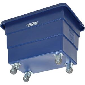 Global Industrial Plastic Bulk Box Truck, 6 Bushel/500 Lb. Capacity, Blue, 33-2/5"L x 23" W x 24-1/2"H