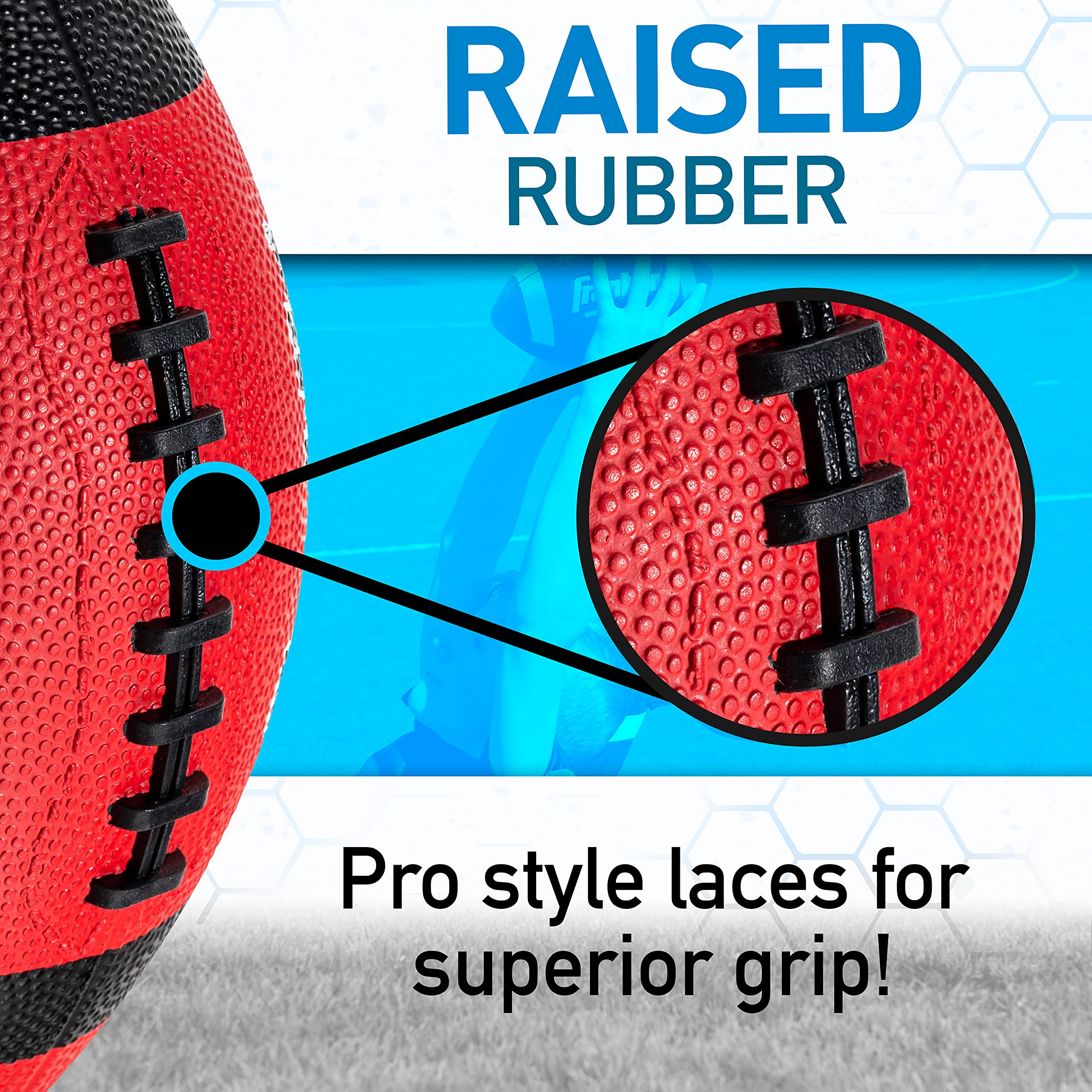 Franklin Sports Grip Rite 100 Rubber Junior Football