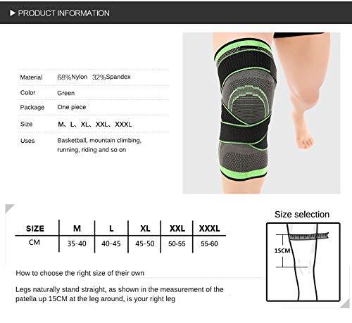 ASOONYUM Knee Sleeve,Compression Fit Support-for Joint Pain and Arthritis Relief, Improved Circulation Compression-Wear Anywhere - Single