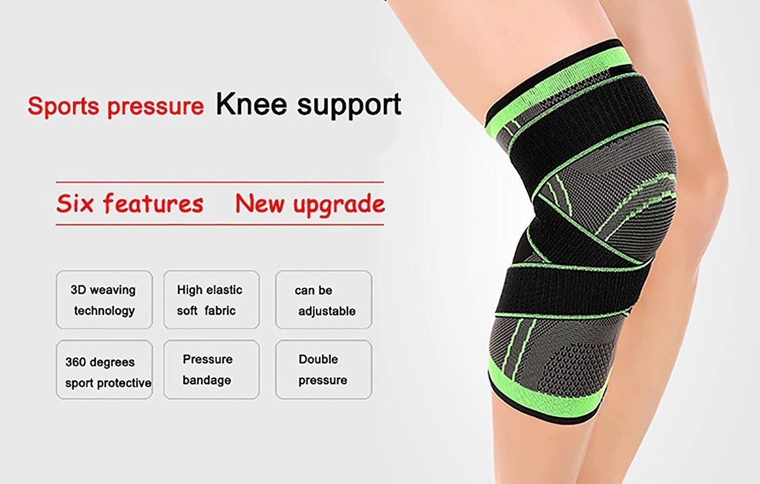 ASOONYUM Knee Sleeve,Compression Fit Support-for Joint Pain and Arthritis Relief, Improved Circulation Compression-Wear Anywhere - Single