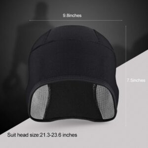 ROCKBROS Skull Cap Men & Women Thermal Cycling Helmet Liner Moisture Wicking Motorcycle Running Hat,Fits Under Helmets Black