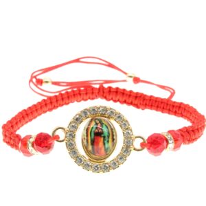 virgin mary red string red bead adjustable bracelets adults