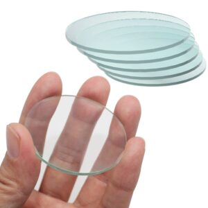 5pcs 58mm x 2mm clear glass flat lens round lens