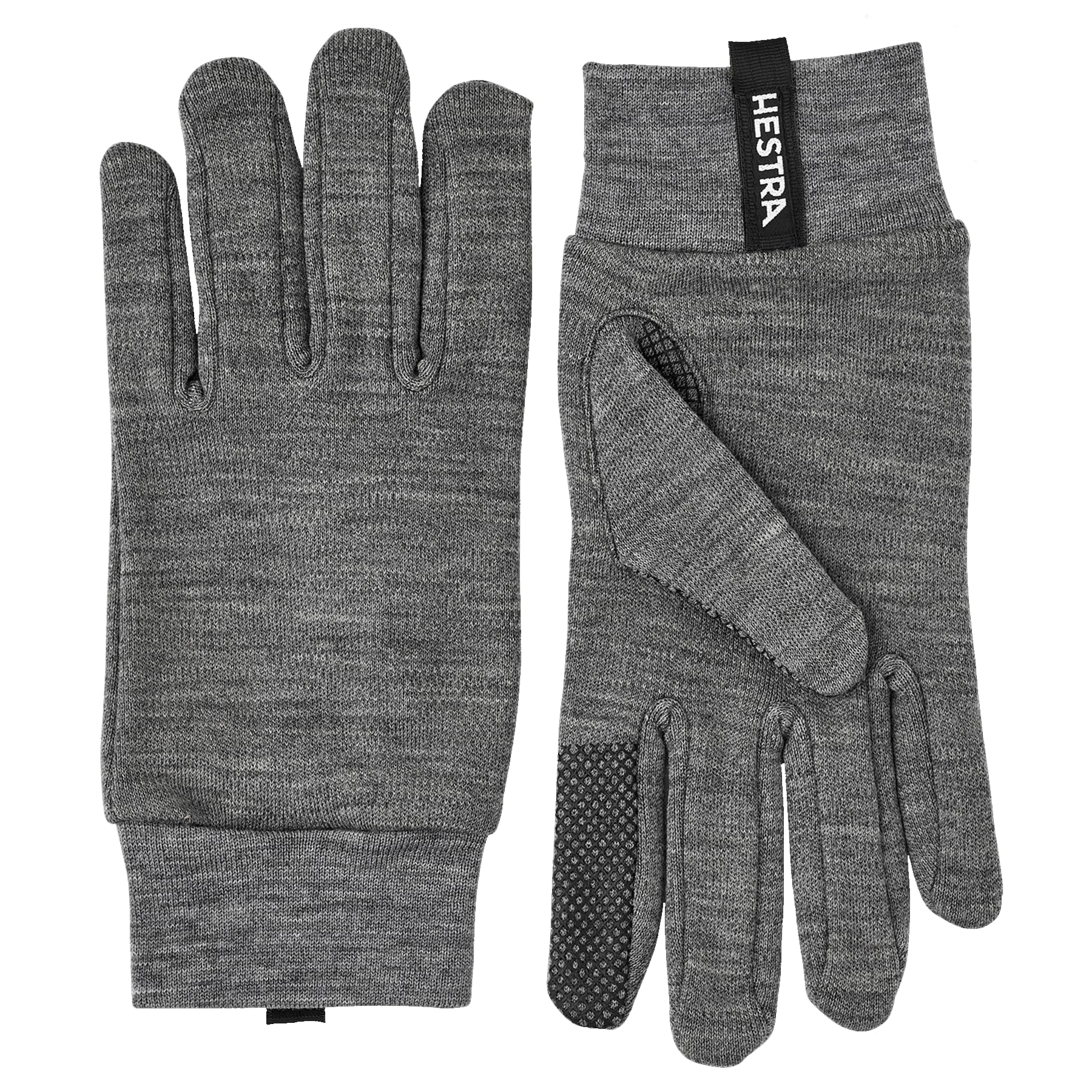 Hestra Merino Touch Point Liner - Touch Screen Compatible Liner for Additional Layering Or As A Thin Glove - Grey - 8