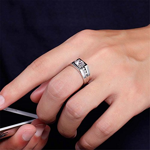 GY JEWELRY 3pc His and Hers Wedding Ring Sets Couples Rings Women's White Gold Filled Cubic Zirconia Wedding Engagement Ring Bridal Sets & Men's Stainless Steel Wedding Band