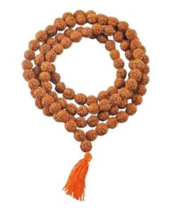 is4a nepali rudraksha mala with certificate for wearing and japa mala (5 mukhi mala, 108 beads mala).