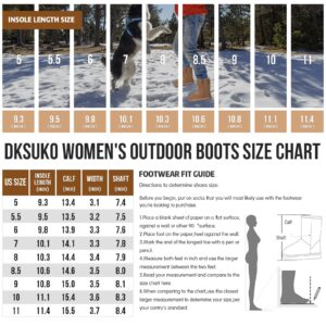 DKSUKO Women's Classic Waterproof Snow Boots Winter Boots (9 B(M) US, Black)