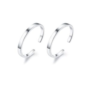 minimalist cuff clip on 925 sterling silver small hoop earrings for women teen girls cartilage fashion wrap no piercing ear hypoallergenic (silver)