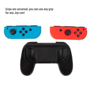 Orzly Grips for Nintendo Switch Joycon Controller Grips for Super Smash Brothers and Other Games. Party [4 Pack] Joy-Cons Grips with LED Light Edition - Patented Design