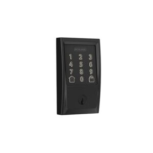 schlage encode smart wi-fi deadbolt with century trim in matte black