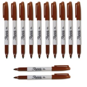 sharpie fine point brown original permanent marker (12-each)