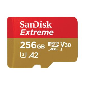 SanDisk 256GB Extreme UHS-I microSDXC Memory Card with SD Adapter