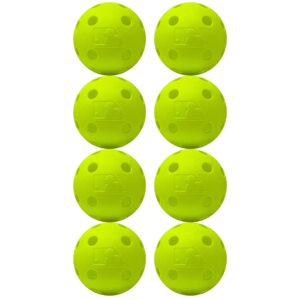 franklin sports plastic baseballs - indestruct-a-ball plastic batting practice baseballs - plastic training balls - mlb official size - yellow - 6 pack