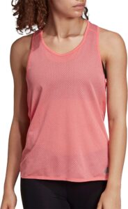 adidas women's response light speed running tank top (m, shock red)