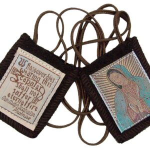 Needzo Genuine Wool Brown Our Lady Scapular