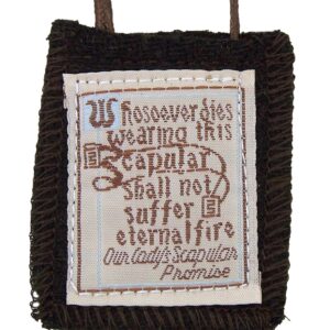 Needzo Genuine Wool Brown Our Lady Scapular