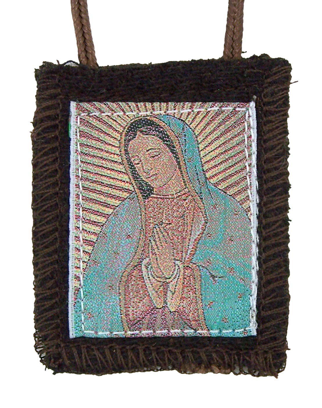 Needzo Genuine Wool Brown Our Lady Scapular