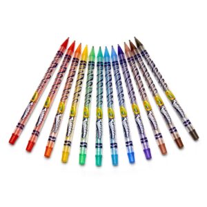 crayola twistables colored pencils, gift for kids, 12ct