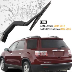 For Genuine 15276248 Window Wiper Arm Set-Replacement For GMC Acadia,Saturn Outlook 2007-2012, Rear Windshield Wiper Arm Blade Assembly-Factory OE Style