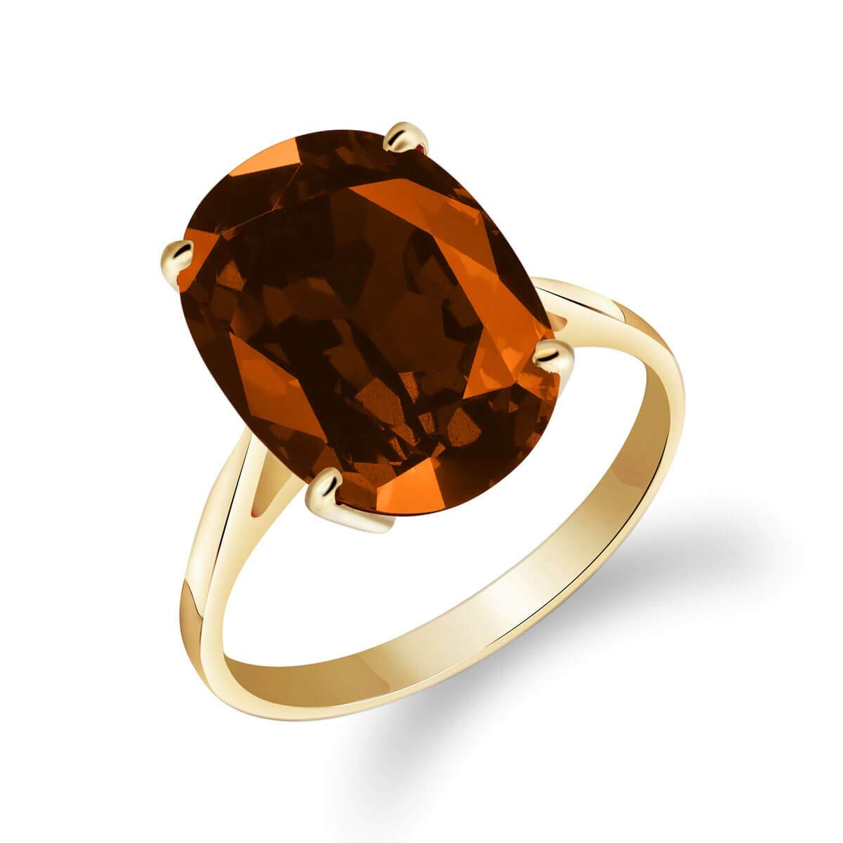 Galaxy Gold GG 14k Solid Yellow Gold Solitaire Ring 6 Carat Oval Natural Garnet (5.5)