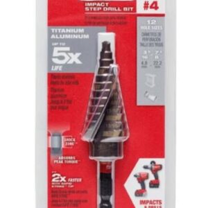 3/16 - 7/8 Impact Step Drill Bit, #4