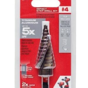 3/16 - 7/8 Impact Step Drill Bit, #4