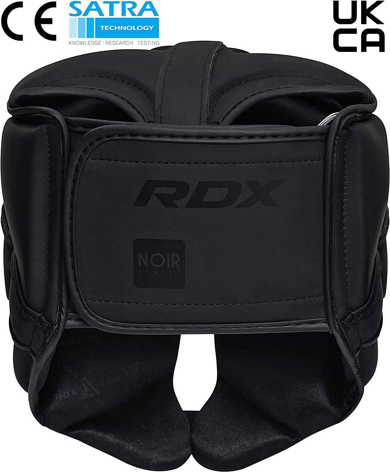 RDX Boxing Headgear Sparring Grappling, Maya Hide Leather, Head Gear for MMA Muay Thai Kickboxing Training, Multi Layered Padding, Taekwondo Martial Arts BJJ Wrestling Karate, Black