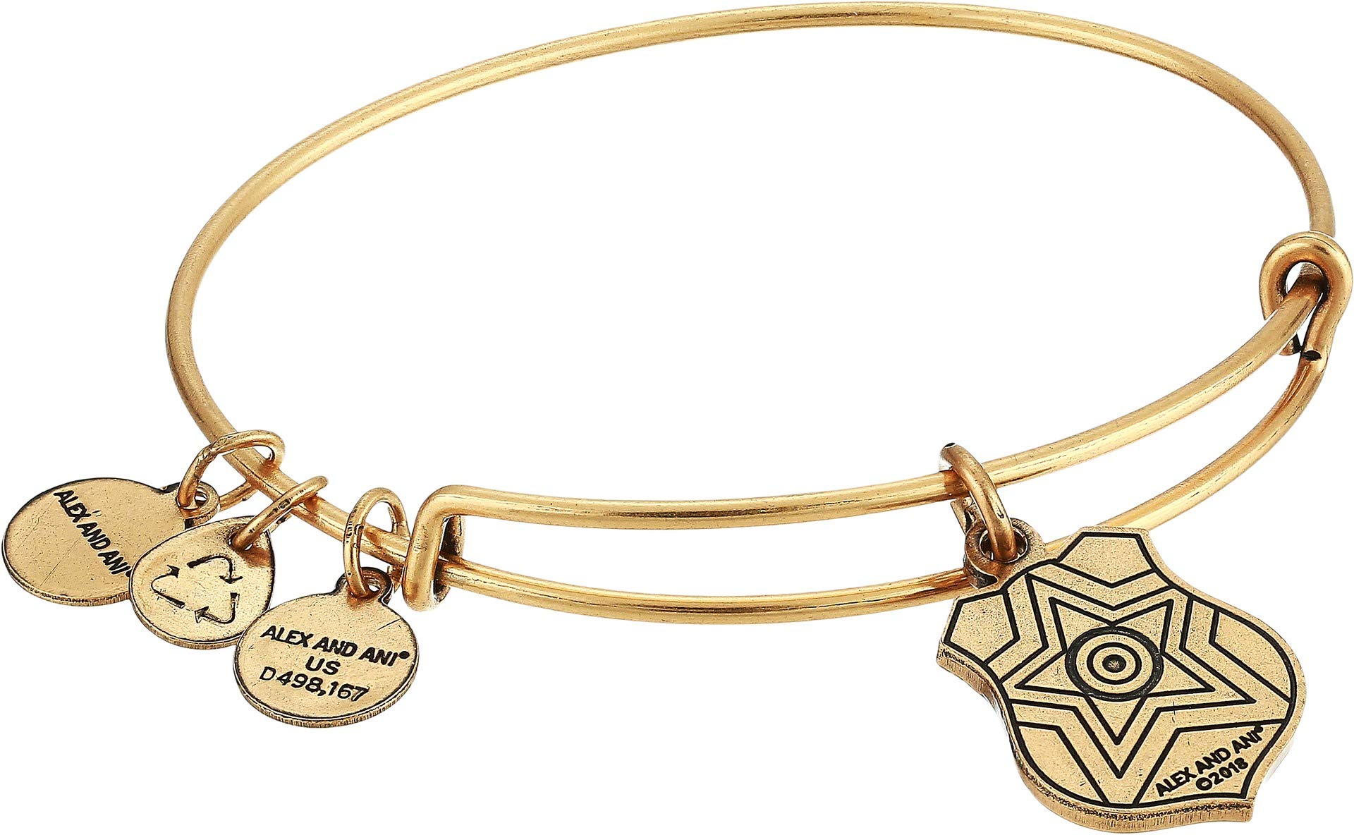 Alex and Ani Women's Law Enforcement Bangle Bracelet, Rafaelian Gold