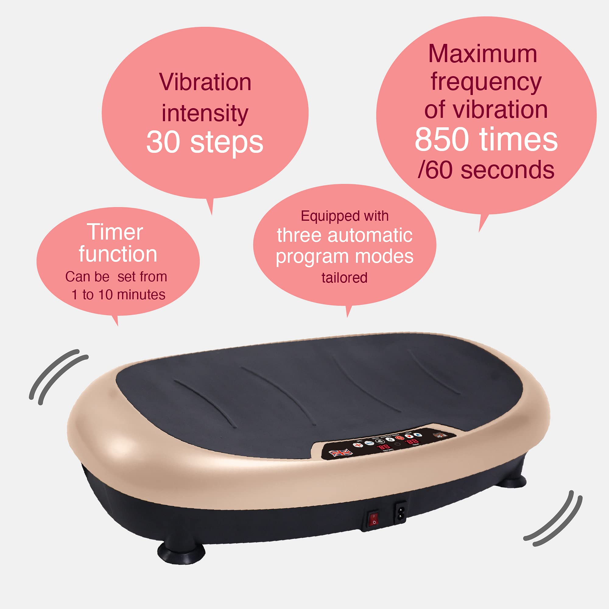 Bodysculpture Exercise Vibration Plate Machine Full Body Workout Compact Size Platform.