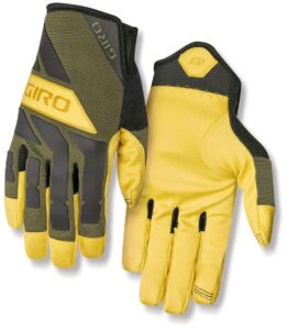 giro trail builder mens mountain cycling gloves - olive/buckskin (2022), x-small