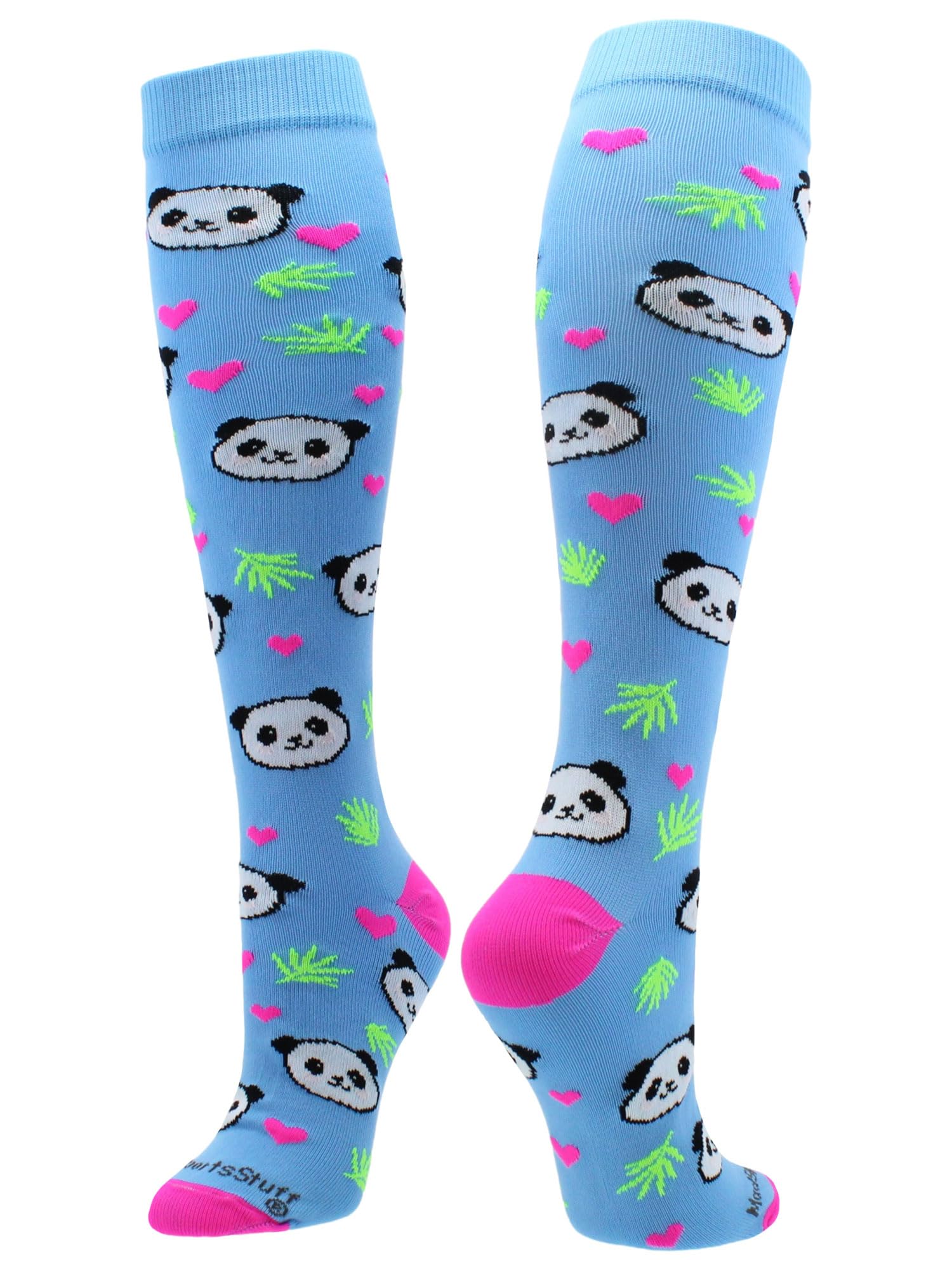 MadSportsStuff Happy Panda Bear OTC Socks (Sky Blue, Small)