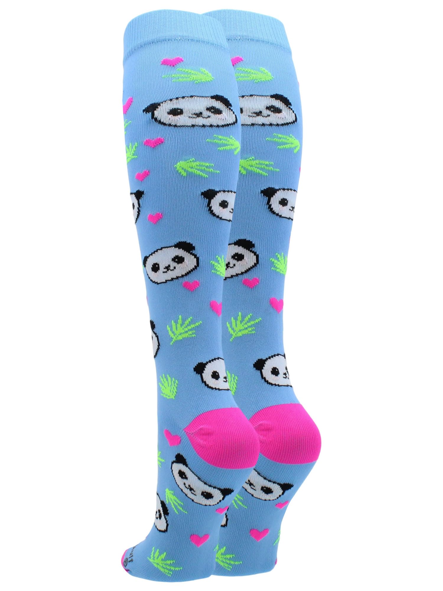 MadSportsStuff Happy Panda Bear OTC Socks (Sky Blue, Small)