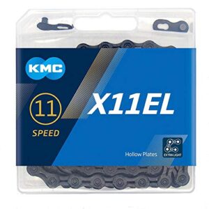 kmc unisex's x11el chain, black, 118 link